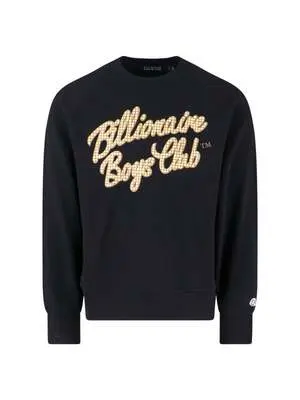 BILLIONAIRE Boys Club" Logo Crewneck Sweater - Black