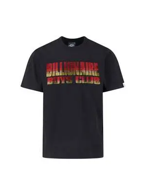 BILLIONAIRE Rhinestone Graphic Crewneck T-shirt