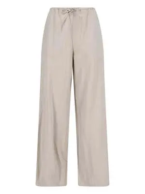 DUNST Cotton-linen Blend Trousers - Beige