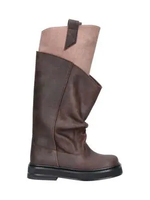 Attico Sleek Ankle Boots With Chunky Sole - Brown