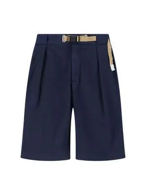 WHITE SAND Sand-tone Cotton Stretch Trousers For - Blue