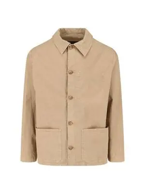 WHITE SAND Light & Natural Cotton-stretch Jacket - Beige