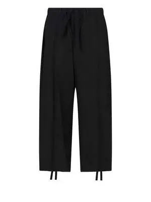 Sacai 100% Cotton Trousers - Black