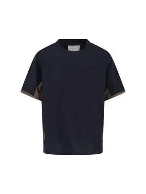 Sacai Cotton T-shirt With Elevated Everyday Style - Blue