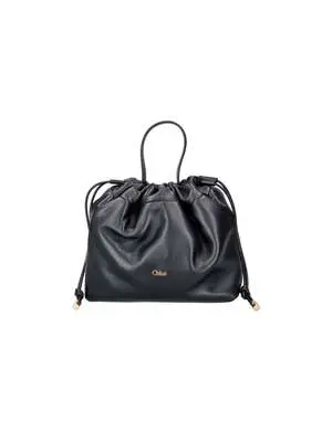 Chloé Lamb Leather Crossbody Bag With Leather Lining - Black