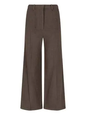 LOW CLASSIC Wool-alpaca Trousers - Violet