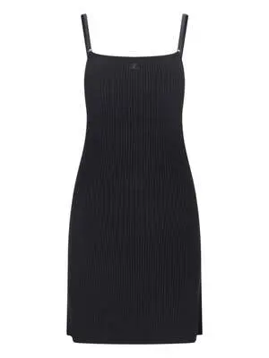 COURREGES Style Viscose-blend Knit Dress - Black