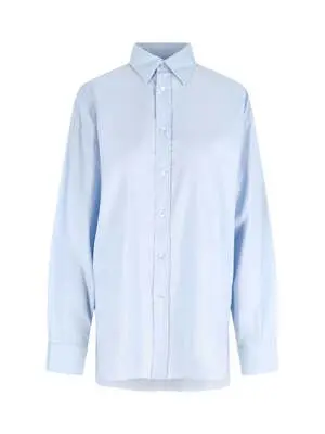 FINAMORE 1925 100% Cotton Shirt - Blue