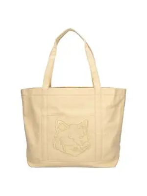 Maison Kitsuné Cotton Mini Bag With Fox Motif - Yellow