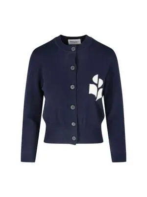 MARANT ETOILE MARANT ETOILE Cotton-Wool Crew Neck Cardigan With Graphic Applique