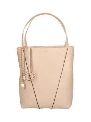 Chloé 100% Cow Leather Shoulder Bag - Beige