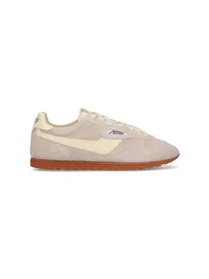 AUTRY Inspired Suede Sneaker For With Rubber Outsole - Beige