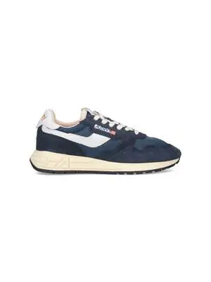 AUTRY Nylon And Cow Leather Lace-up Sneakers - Blue