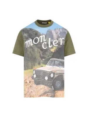 Moncler Cotton Logo T-shirt For - Green