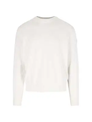 Moncler Crewneck Knit Sweater - White