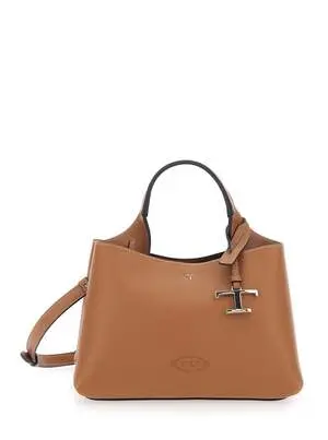 TOD'S Calf Leather Shoulder Bag - Brown