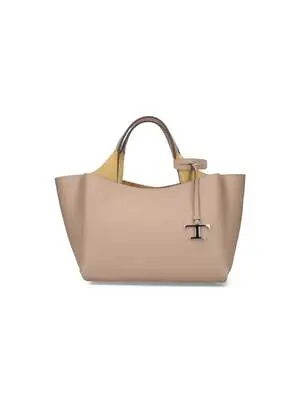TOD`S Tod's Calf Leather Shoulder Bag - Beige
