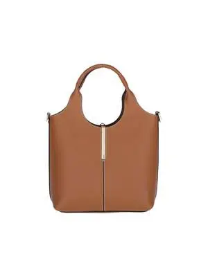 TOD`S 100% Calf Leather Shoulder Bag - Brown