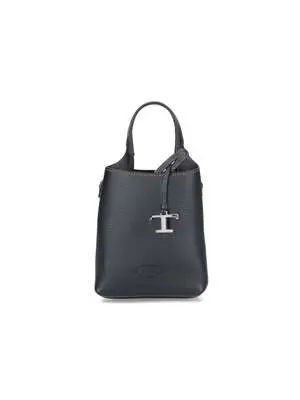 TOD`S Tod's Calf Leather Shoulder Bag - Black