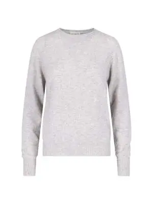 MA'RY'YA 100% Cashmere Crewneck Sweater - Grey