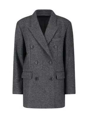 Isabel Marant Étoile Virgin Wool Blazer Jacket With Viscose & Wool-gout Hair Lining