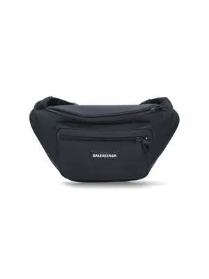 Balenciaga Nylon Crossbody Bag - Black