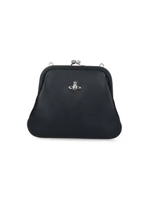 VIVIENNE WESTWOOD Leather Frame Clutch Bag