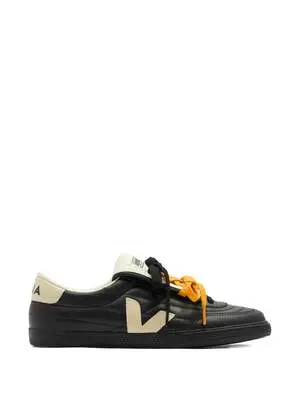 VEJA X MAGLIANO Premium Leather Lace-up Sneakers - Black