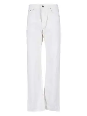 Phoebe Philo 100% Cotton Straight Leg Jeans - Bianco