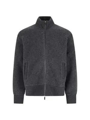 Thom Browne Wool Zip Up Jacket - Grey