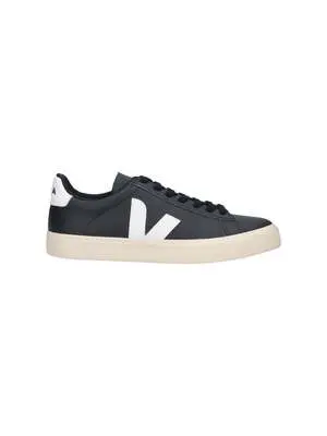 VEJA Leather Sneaker With Amazonian Rubber Outsole - Black