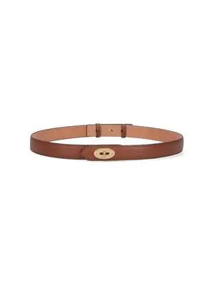 Mulberry Leather Belt With Turn-lock Buckle - Brown