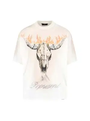 REPRESENT Graphic Print Oversized T-shirt - White