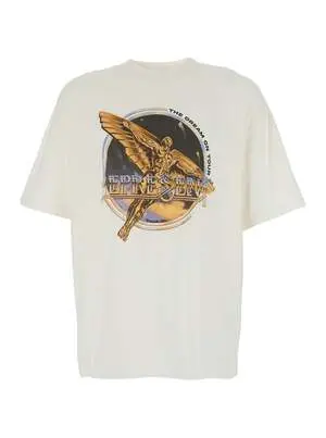 REPRESENT Lightweight 100% Cotton Crewneck T-shirt For - White