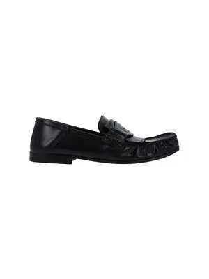 Marni Leather Flat Loafer For - Black