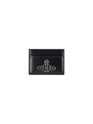 VIVIENNE WESTWOOD Orb Logo Card Holder - Black