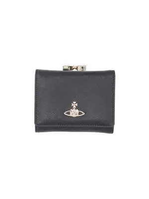 VIVIENNE WESTWOOD Leather Passport Holder Wallet