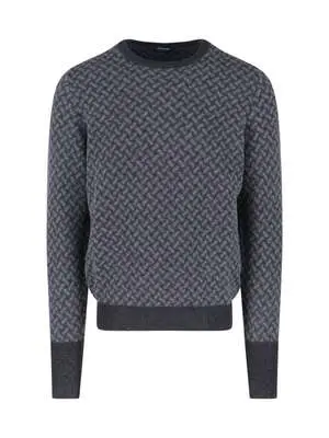 DRUMOHR 100% Cashmere Crewneck Sweater - Grey