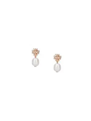 Tory Burch Mini Brilliant Jewels Earrings With Cultured Pearls