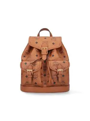 Mcm Cowhide-trim Crossbody Bag - Brown