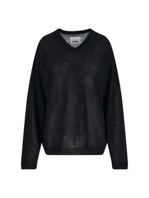 MYTHINKS Alpaca-blend Knit Sweater For - Black