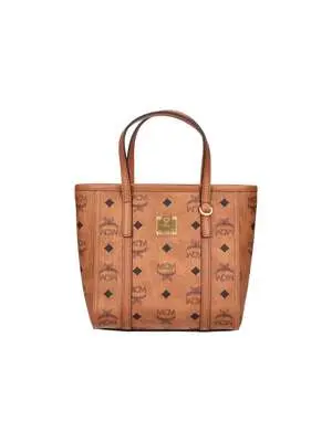 Mcm Logo-style Shoulder Bag - Brown