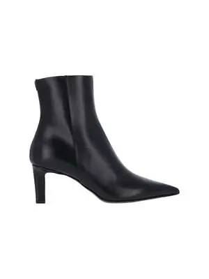 JIMMY CHOO Pointed Toe Leather Ankle Boots