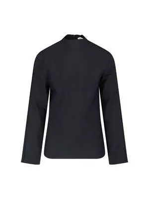 ENTIRE STUDIOS Mock Neck Long Sleeve Top