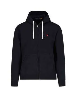 Polo Ralph Lauren Cotton Blend Zip-up Hoodie - Black