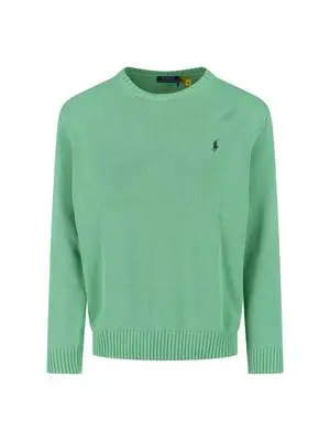 Polo Ralph Lauren Polo Ralph Lauren 100% Cotton Cable Knit Crewneck Sweater Green