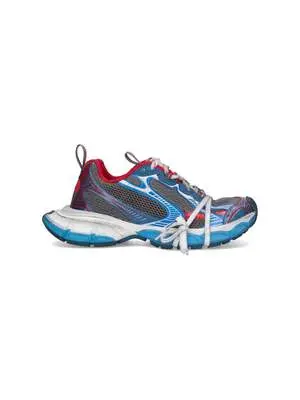 Balenciaga Textured Lace-up Sneakers - Blue