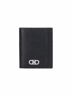 FERRAGAMO Calf Leather Wallet For - Black