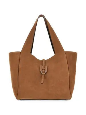 Hogan Trend Leather Tote Bag - Brown