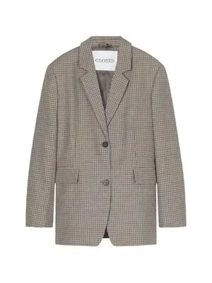 Closed Wool Single-breasted Blazer Jacket - Beige
